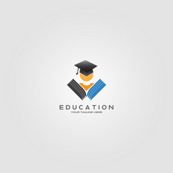 Book butterfly education logo design Royalty Free Vector
