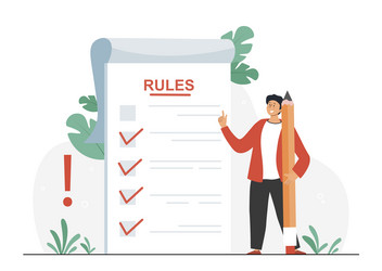 People with rules Royalty Free Vector Image - VectorStock