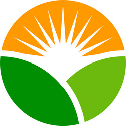 Green sun logo icon design Royalty Free Vector Image