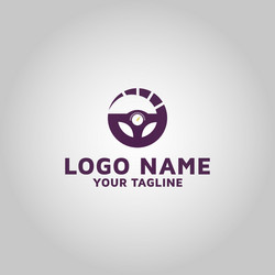 Highway driving logo design template Royalty Free Vector