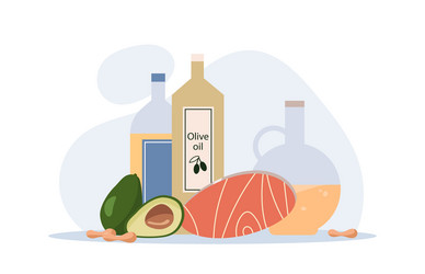 High fat food set Royalty Free Vector Image - VectorStock