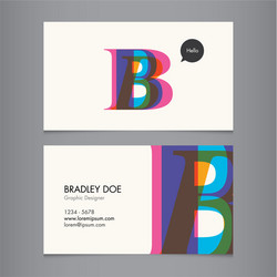 Logo colored and business card template Royalty Free Vector
