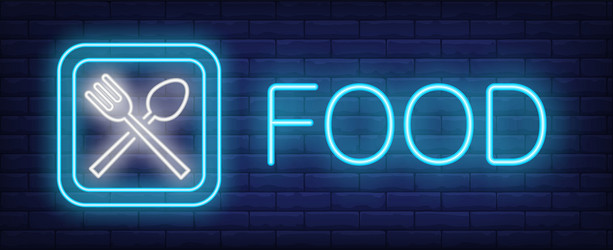 Catering neon sign Royalty Free Vector Image - VectorStock