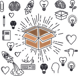 Isolated big idea draw design Royalty Free Vector Image