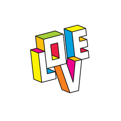 Love 3d Royalty Free Vector Image - VectorStock