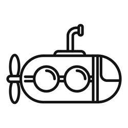 Periscope submarine icon outline Royalty Free Vector Image