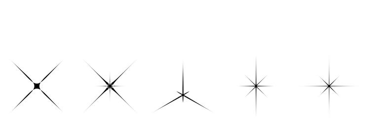 Elegant sparkle star icon collection Royalty Free Vector