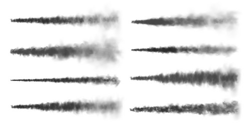 Realistic missile or bullet trail airplane Vector Image