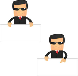 Cute style security guard saluting cartoon Vector Image