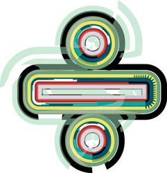 Abstract colorful division sign Royalty Free Vector Image