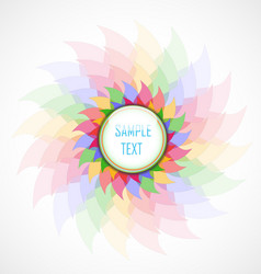 Abstract transparent colorful flower Royalty Free Vector