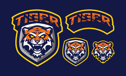 Aggressive Tiger Esports Logo Royalty Free Vector Image