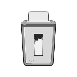 Cut shredder set cartoon Royalty Free Vector Image