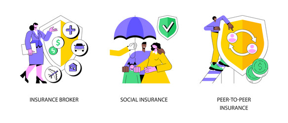 Risk insurance abstract concept Royalty Free Vector Image