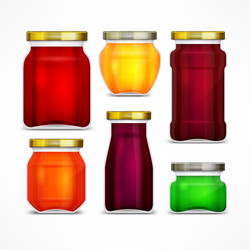 Jam jar set Royalty Free Vector Image - VectorStock