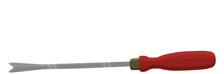 Hand weeder with green handle on a white Vector Image