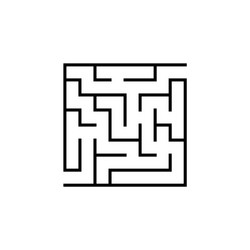 Square labyrinth icon Royalty Free Vector Image