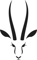 Antelope springbok logo outline style Royalty Free Vector