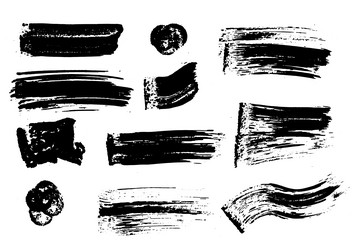 Black paint ink brush stroke line Royalty Free Vector Image
