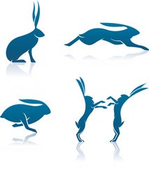 Running Hare Clip Art