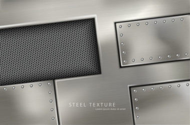 Riveted steel rivets and screws metal Royalty Free Vector