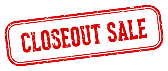 Closeout sale stamp rectangular Royalty Free Vector Image