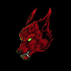 Detailed of mythical wolf dark art with sacred Vector Image