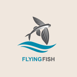 High-resolution flying fish silhouettes ready Vector Image