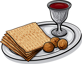Traditional jewish matzoh Royalty Free Vector Image