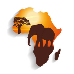 Flat about africa design Royalty Free Vector Image