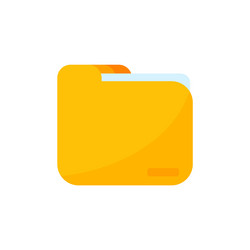 Yellow folders for organizing documents sorting Vector Image