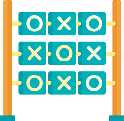 Circle cross game icon flat style Royalty Free Vector Image