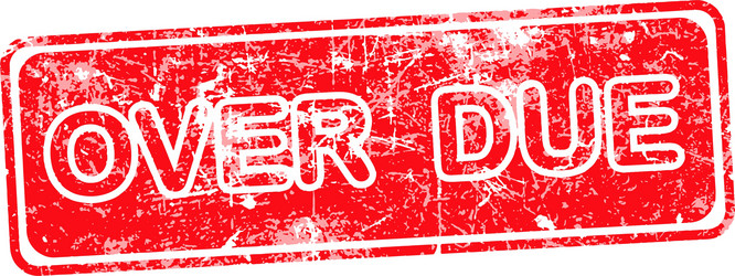 Overdue sign Royalty Free Vector Image - VectorStock