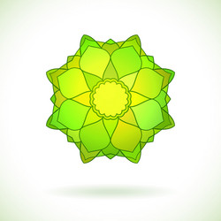 Green abstract round pattern circular ornament Vector Image