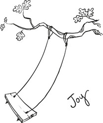 Tree with swing Royalty Free Vector Image - VectorStock