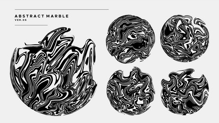 Modern ink marble circle design template Vector Image