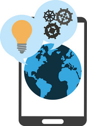 Business and technology black and white Royalty Free Vector