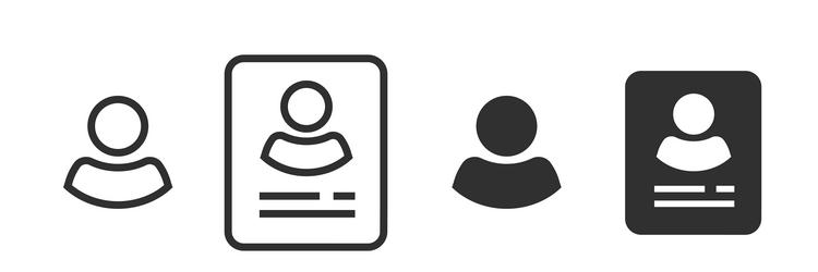 Member user icon pictogram simple graphic line Vector Image