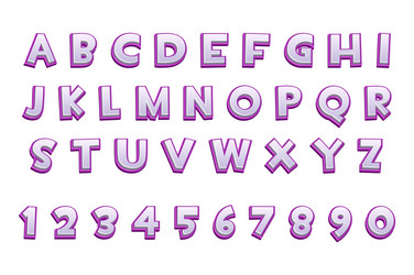 Number 4 four pink bold alphabet Royalty Free Vector Image