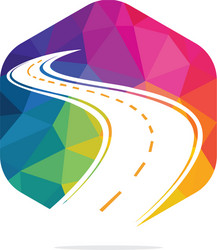 Star road logo design template Royalty Free Vector Image