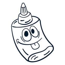 Glue cartoon Royalty Free Vector Image - VectorStock
