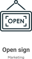 Supermarket outline icon thin line black Vector Image