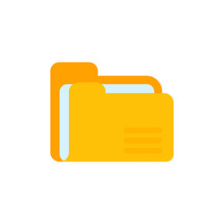 Yellow folders for organizing documents sorting Vector Image