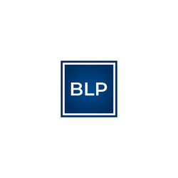 Corporate and squared letters blp logo Royalty Free Vector