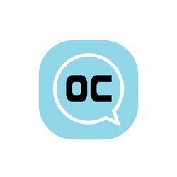 Initial letter logo oc template design Royalty Free Vector