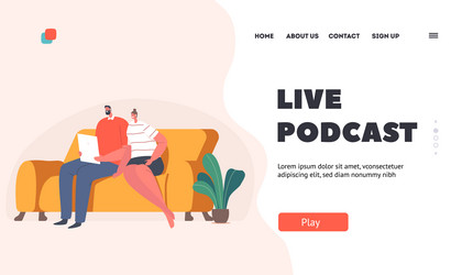 Kissing concept for landing page design template Vector Image