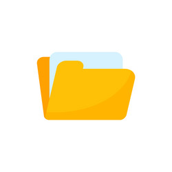 Yellow folders for organizing documents sorting Vector Image