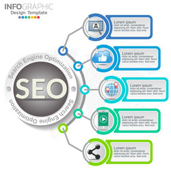 Infographic concept seo infographics Royalty Free Vector