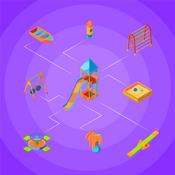 Children playing at playground Royalty Free Vector Image