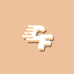 Letter cf design logo Royalty Free Vector Image